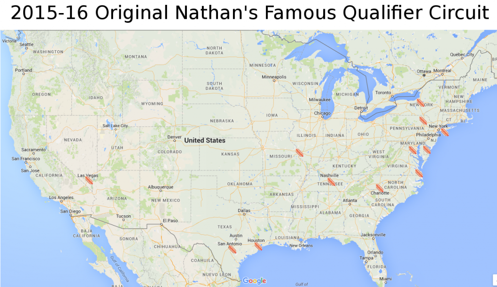 2015-16 Nathan’s qualifier circuit map | EatFeats